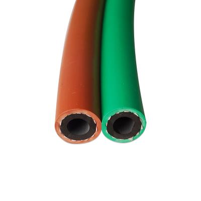 China Green & Brown T Grade Twin Welding Hose 20 Bar 300 PSI ARPM IP-7 Heavy Duty Hose for Construction Shipyard for sale