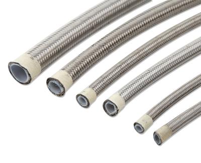 China 1/2''ID13 mm, Smooth Bore PTFE, High Temp Resistance 260°C Stainless Steel 304 or 316 Wire Braid, Transfer Chemical Reagents for sale