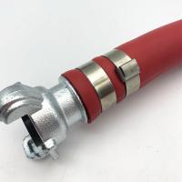 China Double Banded Red Rubber Jackhammer Air Hose With America Claw Couplings for sale