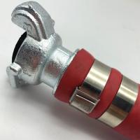 China Double Banded Red Rubber Jackhammer Air Hose With America Claw Couplings for sale