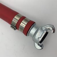 China Double Banded Red Rubber Jackhammer Air Hose With America Claw Couplings for sale