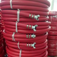 China Double Banded Red Rubber Jackhammer Air Hose With America Claw Couplings for sale