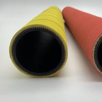 China Red / Yellow Wrapped Surface Rubber Air Hose With 4 Layers Of Textile Braided 300psi for sale