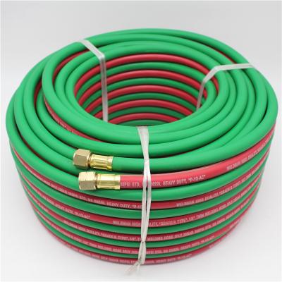 China EPDM Synthetic Rubber Twin Welding Hose 20 Bar 1/4''X 100ft for sale