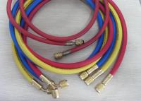 China Blue NBR Fiber Spiral Refrigerant Charging Hose , WP 500psi , 600psi for sale