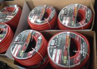 China Red Rubber Air Hose with BSP Or NPT Fittings , Rubber Air Line BP 900 / 1200 Psi for sale
