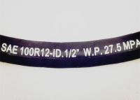 China Steel Wire Spiral SAE 100R 12 / 4 Wire Hydraulic Hose ID 3 / 8