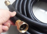 China Black Rubber Heavy Duty Contractor Commercial Grade Water Hose With Brass Fittings for sale