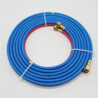 China EPDM Rubber Oxy / Acet Twin Welding Hose With Fittings Red And Blue for sale