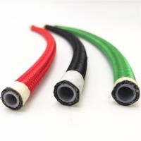 China 1/4'' Nylon Covered 304SUS Braided Smooth Bore Ptfe Hose For Hot Oil for sale