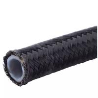 China 1/4'' Nylon Covered 304SUS Braided Smooth Bore Ptfe Hose For Hot Oil for sale