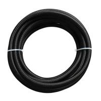 China 1/4'' Nylon Covered 304SUS Braided Smooth Bore Ptfe Hose For Hot Oil for sale