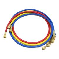 China Flexible AC Gas Yellow HVAC Refrigerant Charging Hose R12 R22 R134a R410a for sale
