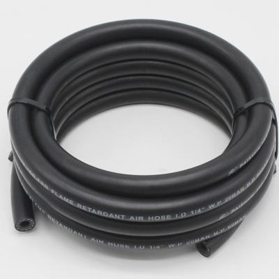 China Flame Resistant Black Rubber Breathing Air Hose High Medium Pressure for sale