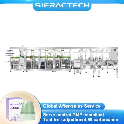 China GMP Compliant Pharmaceutical Cartoner Blood Glucose Meter Packaging Line With Vision Inspection for sale