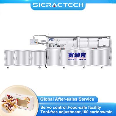 China GMP Compliant Food Cartoning Machine Nougat Automatic Cartoner With Intelligent Collation for sale