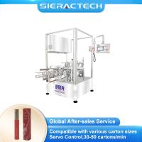 China GMP Compliant Cosmetic Cartoner Lipstick Auto Cartoner Machine With Robotic Pick And Place Loading for sale