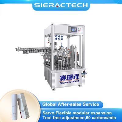 China Moisturizing Spray Cartoning Packaging Machine 60 - 80 Cartons/Min Auto Cartoner With Servo Feeding for sale