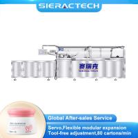 China Skin Cream Cartoning Machine Automatic Carton Packing Machines With Servo Feeding for sale