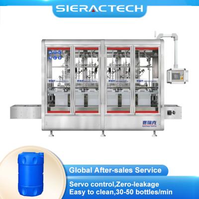 China 380V Chemical Filling Machine Automatic Fertilizer Filling Machine 3 kW With 6 Head Net Weight Dosing for sale