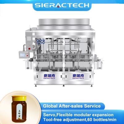 China 50ml – 5000ml Automatic Honey Filling Machine With Servo Piston Control And Heated Anti-Drip Filling System for sale