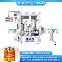 China High Speed Chemical Filling Machine 5ml - 500ml Oral Liquid Filling Machine With Servo Dosing for sale