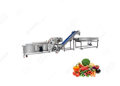 China CE Certified Stainless Steel Commercial Vegetable Washing Cutting Machine Vegetable Processing Unit for sale