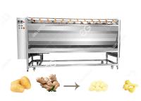 China 200-3000kg/T Customizable Commercial Potato Ginger Cleaning And Peeling Machine With Factory Price for sale