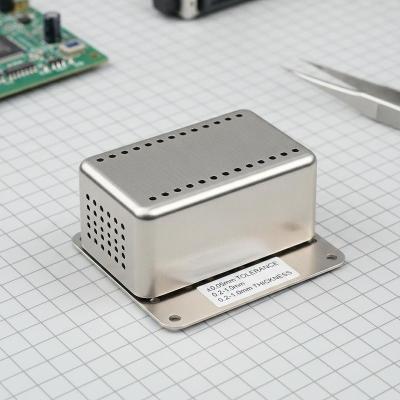 China EMI RFI Shielding Can Metal Stamping Cover with ±0.05mm Precision Tolerance and 0.2mm-1.0mm Thickness Range for SMT Assembly for sale