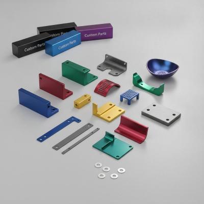 China Anodized Aluminum Metal Stamping Parts with 0.5mm-3mm Thickness and Custom Color Options for sale