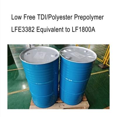 China Solid Appearance Low Free TDI / Polyester Prepolymer LFE3382 Equivalent To LF1800A 83 ± 2 Shore A Hardness for sale