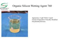 China Excellent Compatibility Organic Silicon Wetting Agent 760 for Water Based System Varnish and Color Paint for sale