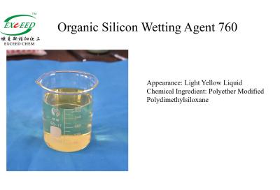 China Excellent Compatibility Organic Silicon Wetting Agent 760 for Water Based System Varnish and Color Paint for sale