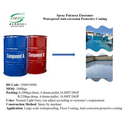 China Spray Polyurea Elastomer Waterproof Anti-corrosion Protective Coating EX-702 for sale