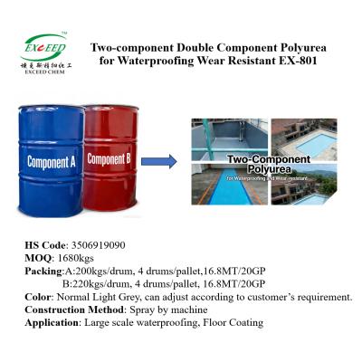 China Two-component Double Component Polyurea for Waterproofing Wear Resistant EX-801 for sale
