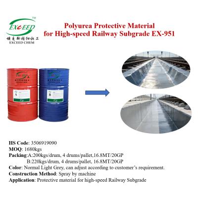 China Two-component Pure Polyurea Protective Material for High-speed Railway Subgrade EX-951 for sale