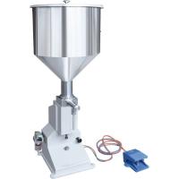 China 5-50g Filling Range Semi-Automatic Pneumatic Liquid Paste Manual Filling Machine for sale