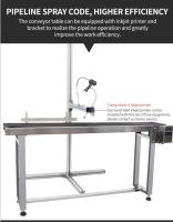 China 1.5m Length SS Body Material Conveyor Belt Table for Semi-automatic Production Line for sale