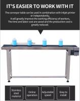 China 1.5m Length SS Body Material Conveyor Belt Table for Semi-automatic Production Line for sale