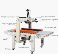 China 6-12 mm Sealing Width Automatic Top And Bottom Drive Belt Adhesive Tape Sealer Case Box Carton Sealing Machine for sale