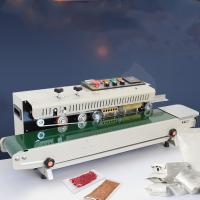 China Food Shop Automatic Continuous Band Sealer Machine for Plastic Film Bags Heat Sealing for sale