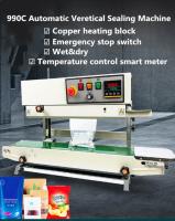 China Snacks Sealing Width 6-12mm Vertical Food Bag Sealer Plastic Bag Band Sealing Machine for sale
