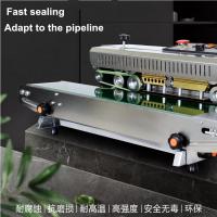 China Horizontal Continuous Band Sealing Machine with Iron Gear and 0-300C Temperature Range for sale
