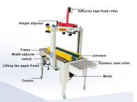 China Automatic Boxes Packing Carton Sealer Sealing Machine With CE for Sealing Speed 18m/min for sale