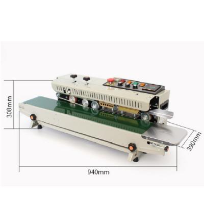 China Automatic Plastic Bags Continuous Band Sealer Machine With Date Printing 908*392*292mm for sale