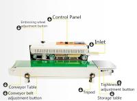 China Stainless Steel Aluminum Foil Plastic Bag Automatic Continuous Band Sealer Machine for sale