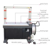 China Hotels' Go-To Easy-to-Operate High Table Hot Melt PP Tape Strapping Banding Machine for sale