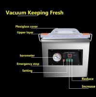 China DZ-260 Household Desktop Small Food Vacuum Packaging Machine Chamber Size L390*W285*H90mm for sale
