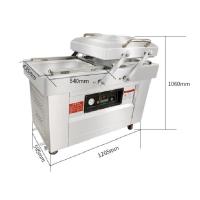 China Electric Double Chamber Vacuum Packaging Sealer For Fish Steak 10 mm Sealing Width for sale