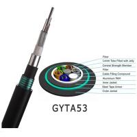 China Outdoor Buried GYTY53 2-288 Core Single-Mode Fiber Optic Cable with Armored Protection for sale